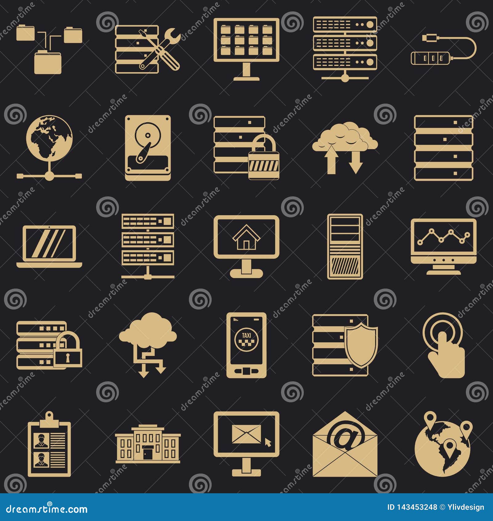 Handheld Icons Set, Simple Style Stock Vector - Illustration of ...