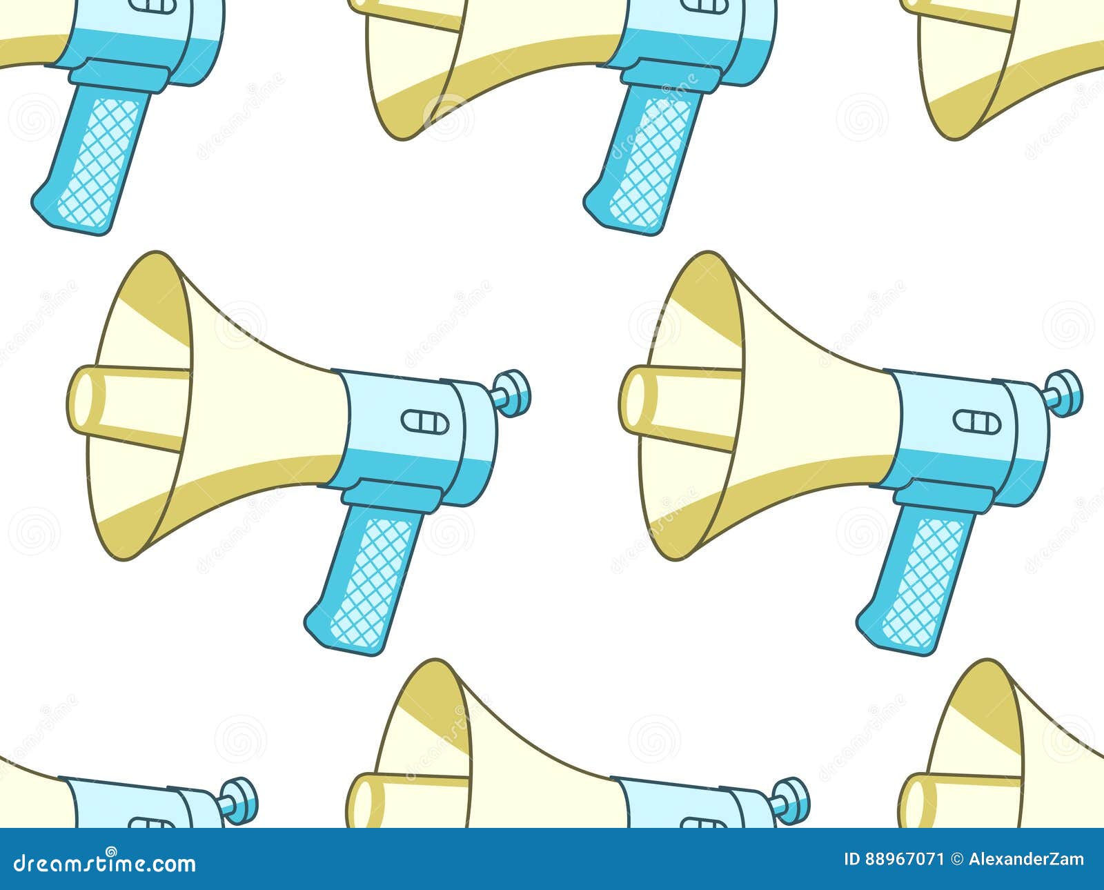 Handheld megaphone pattern stock vector. Illustration of handheld ...