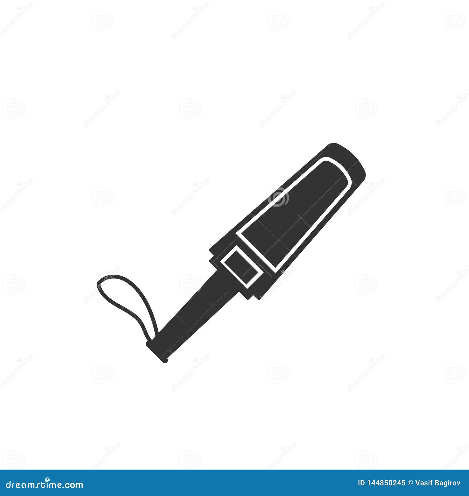 Handheld Metal Detector Icon. Security Icon Stock Illustration ...