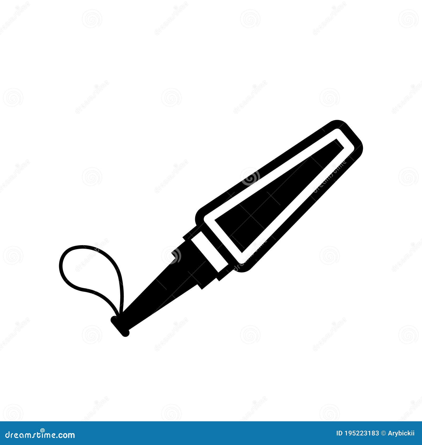 Handheld Metal Detector Vector Icon Stock Vector - Illustration of ...