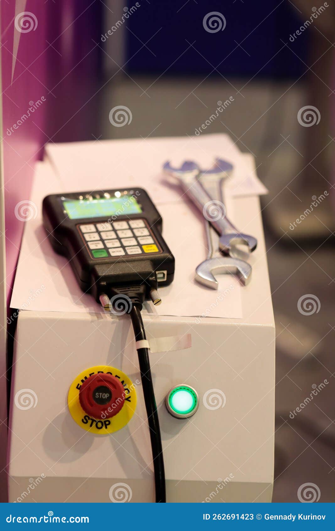 Handheld Pendant Remote Control of CNC Machine Stock Image - Image of ...