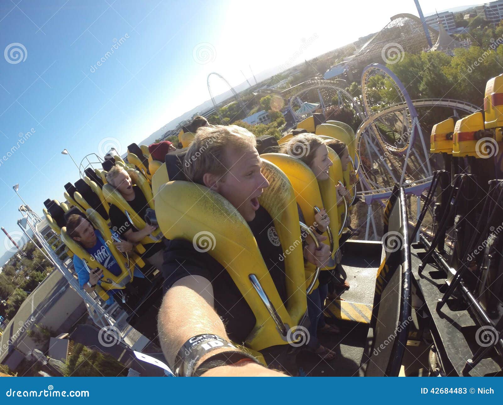 Handheld Roller Coaster Ride with Friends Editorial Stock Photo - Image ...