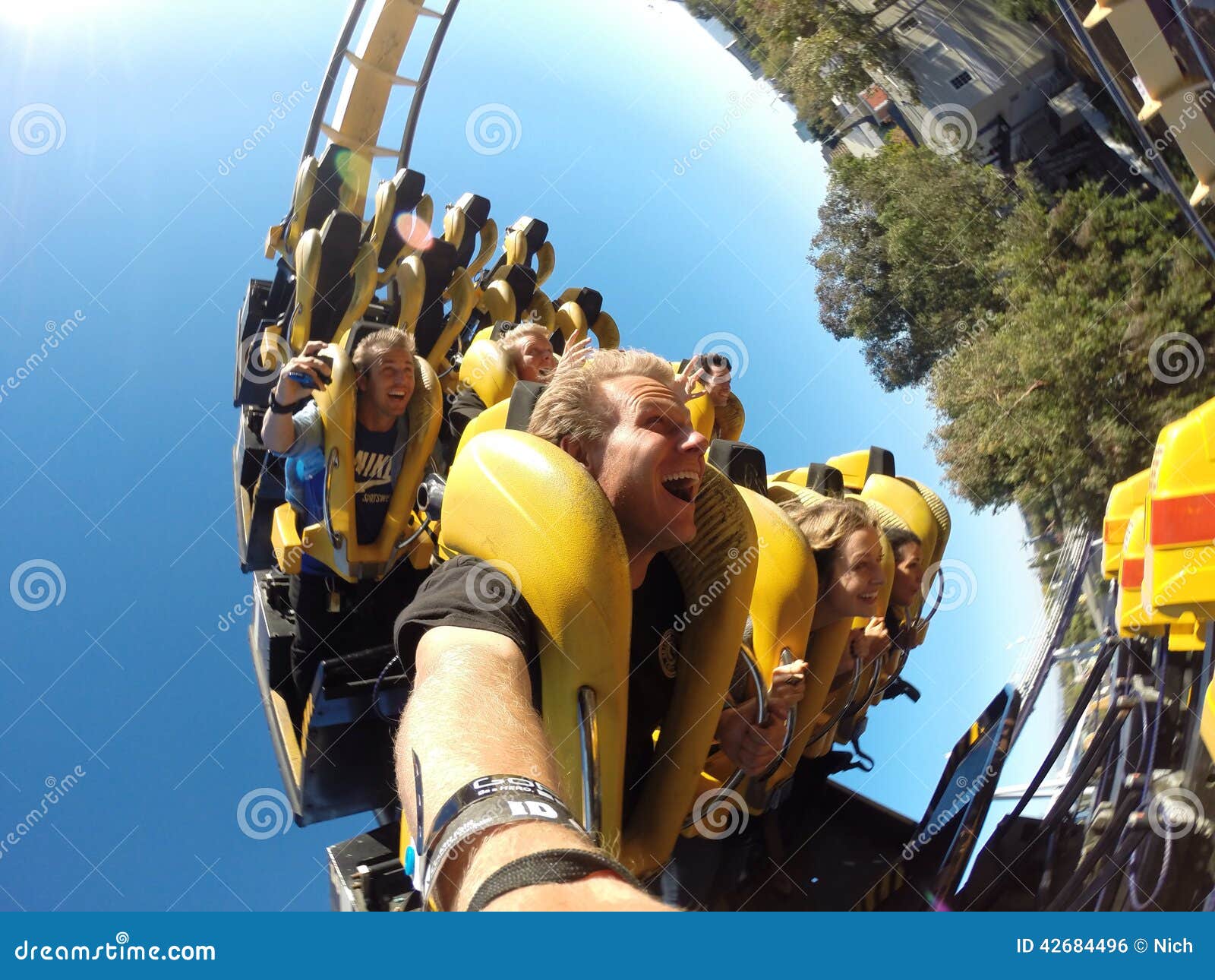 Handheld Roller Coaster Ride with Friends Editorial Photo - Image of ...