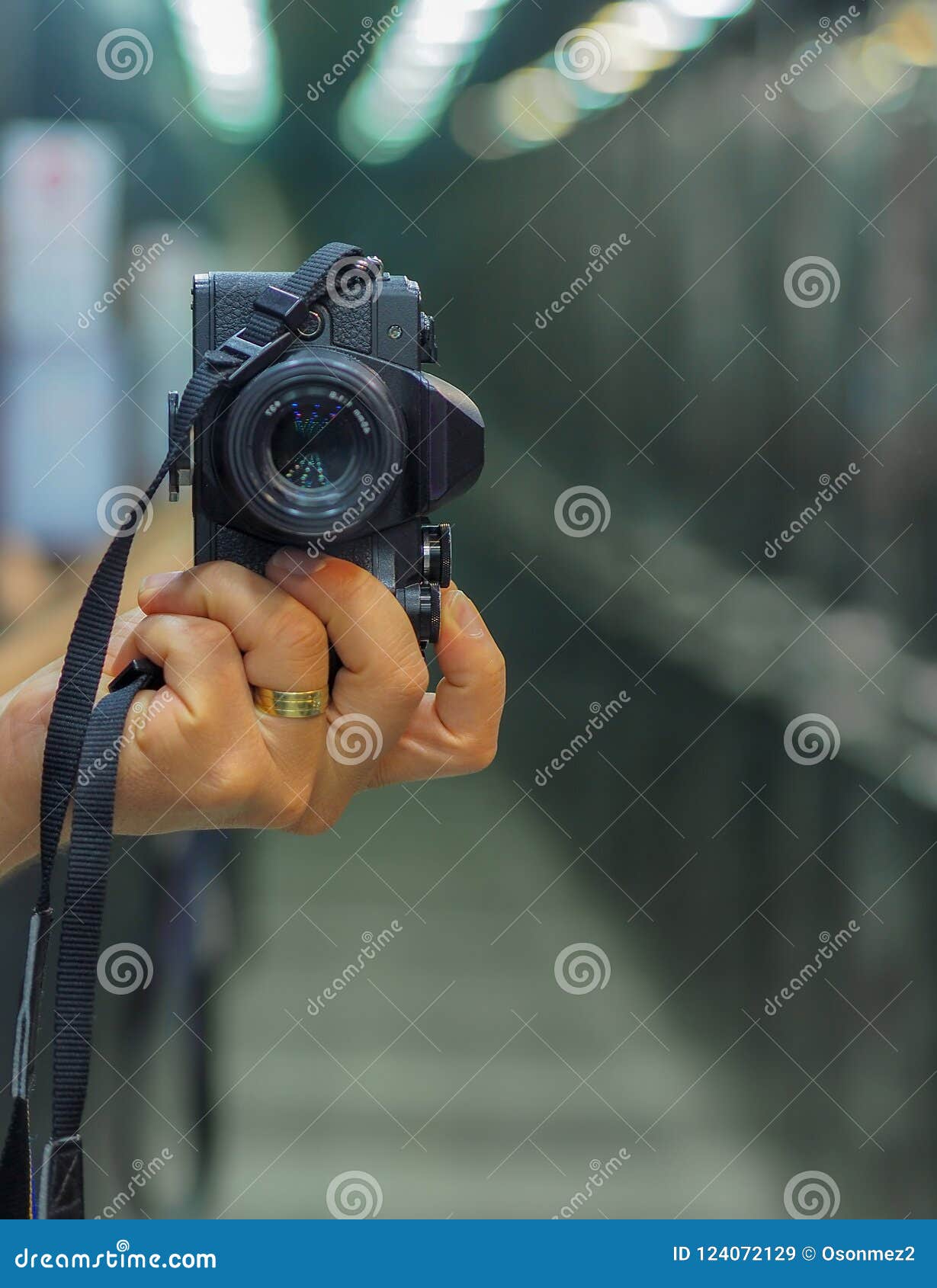 Handheld Shooting with a Mirrorless Camera Stock Image - Image of ...