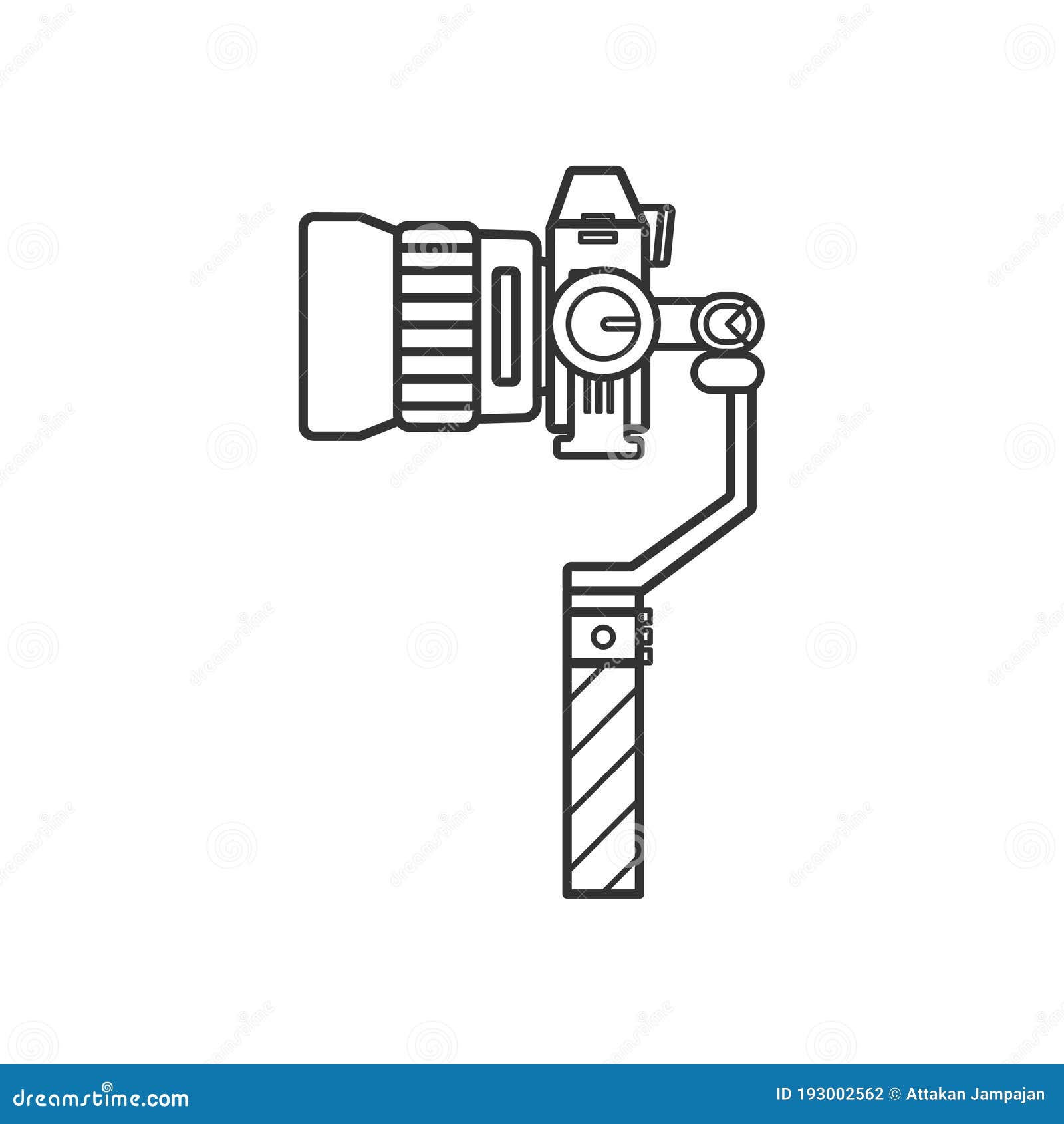 Handheld Steadicam Camera Stabilizer Icon,Flat Design Stock Vector ...