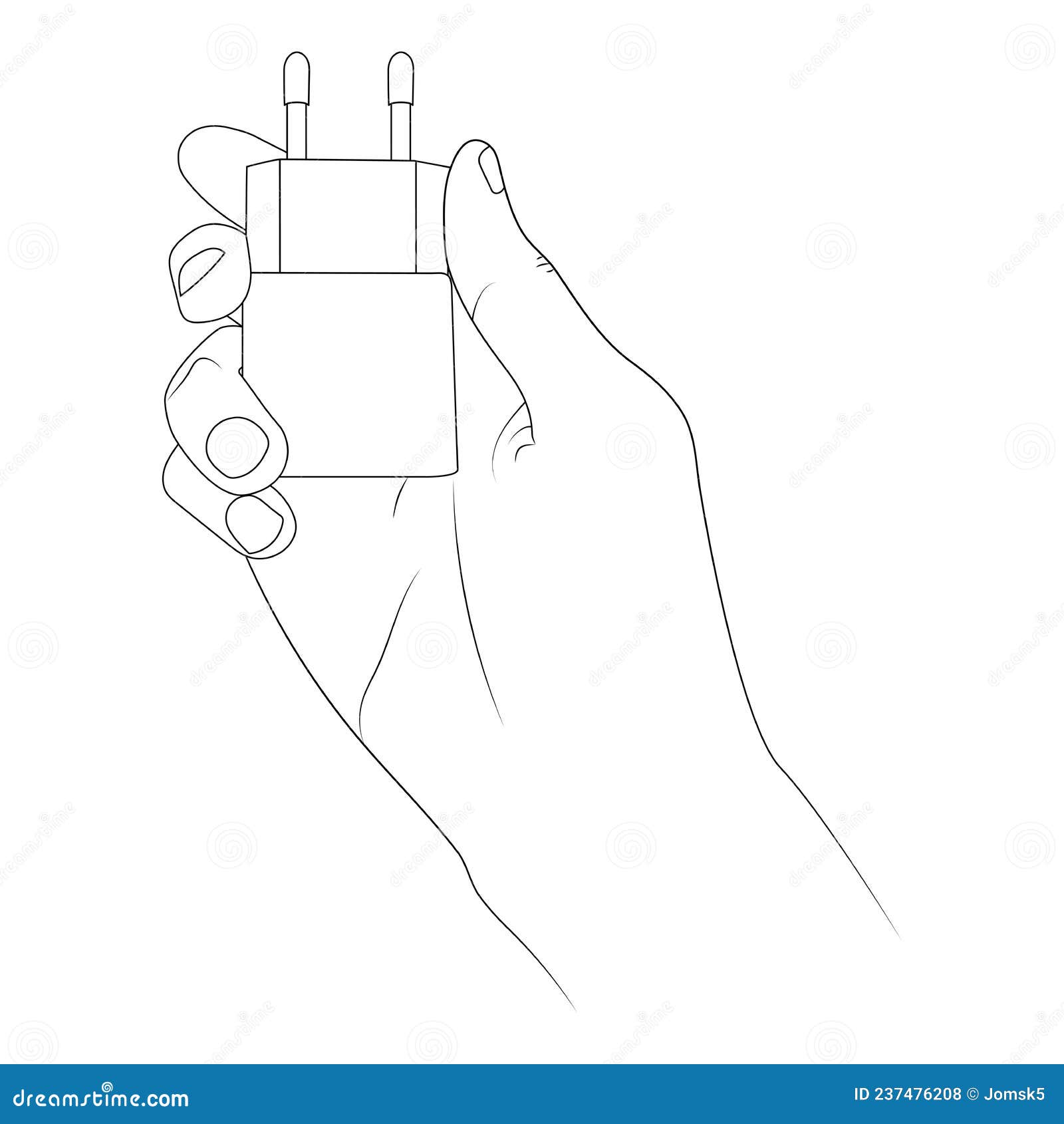 Handheld USB Charger. Vector Illustration Stock Vector - Illustration ...