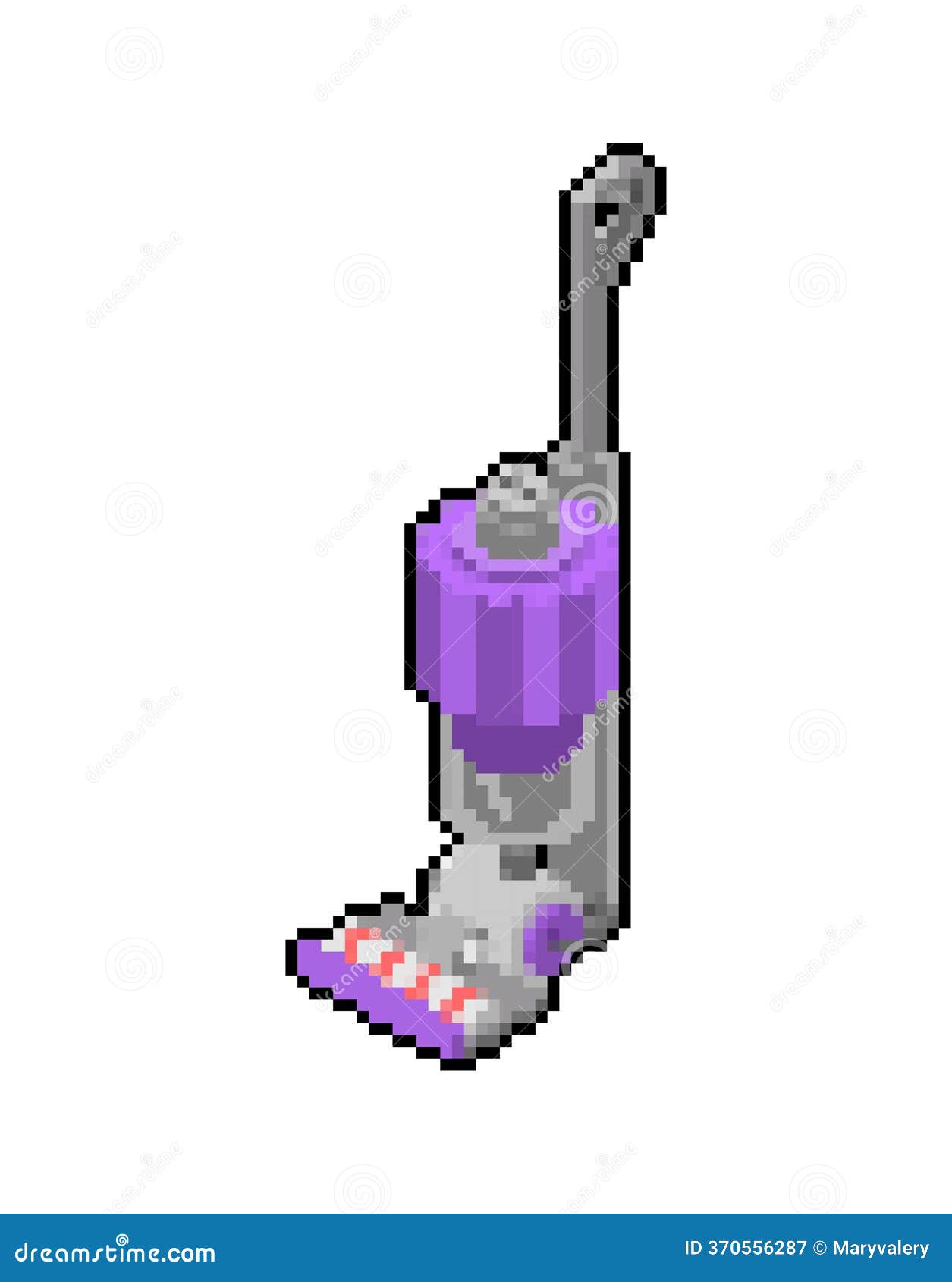 Handheld Vacuum Cleaner Pixel Art. 8bit House Cleaning Machine Cartoon ...