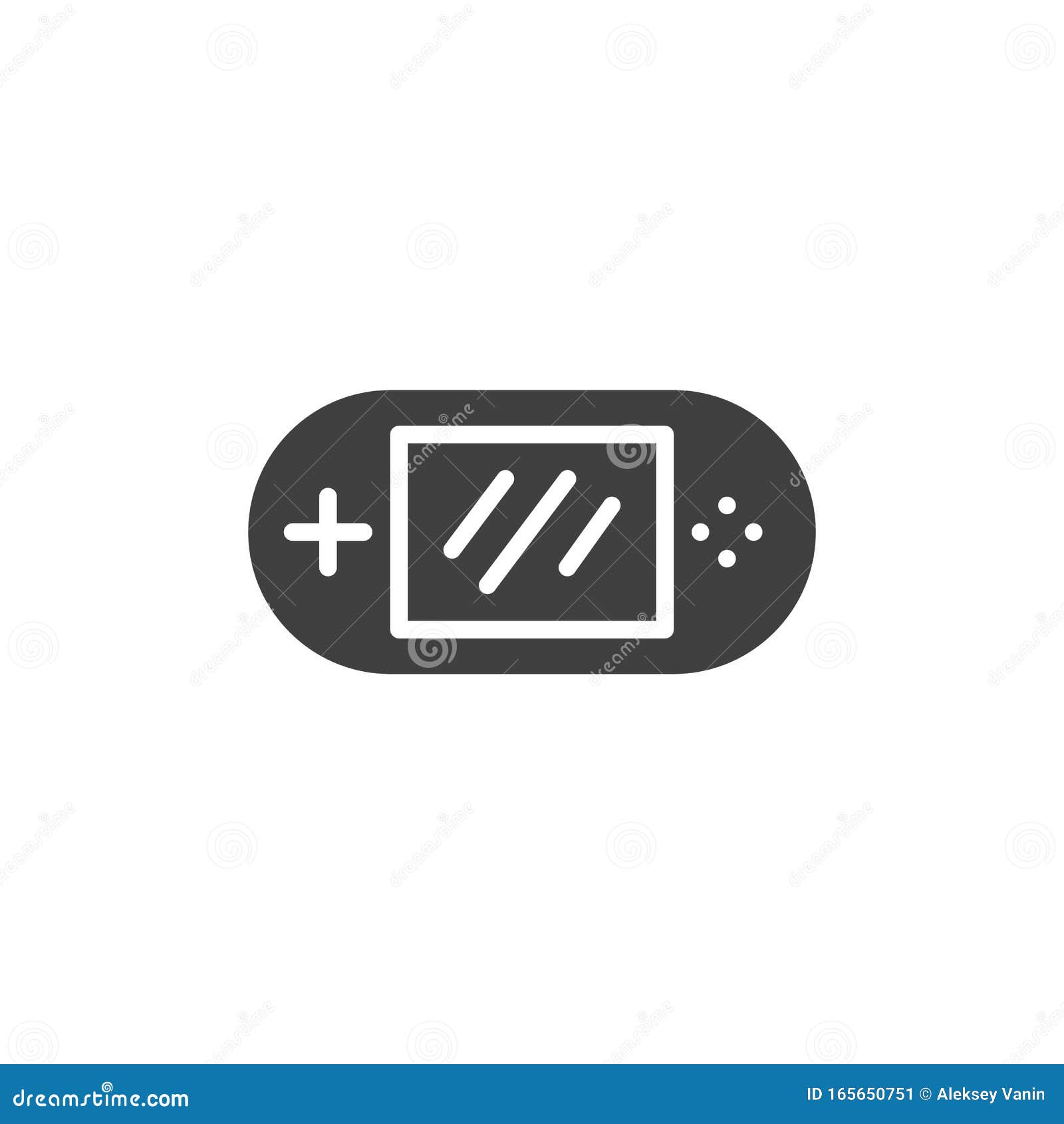 Handheld Video Game Console Vector Icon Stock Vector - Illustration of ...