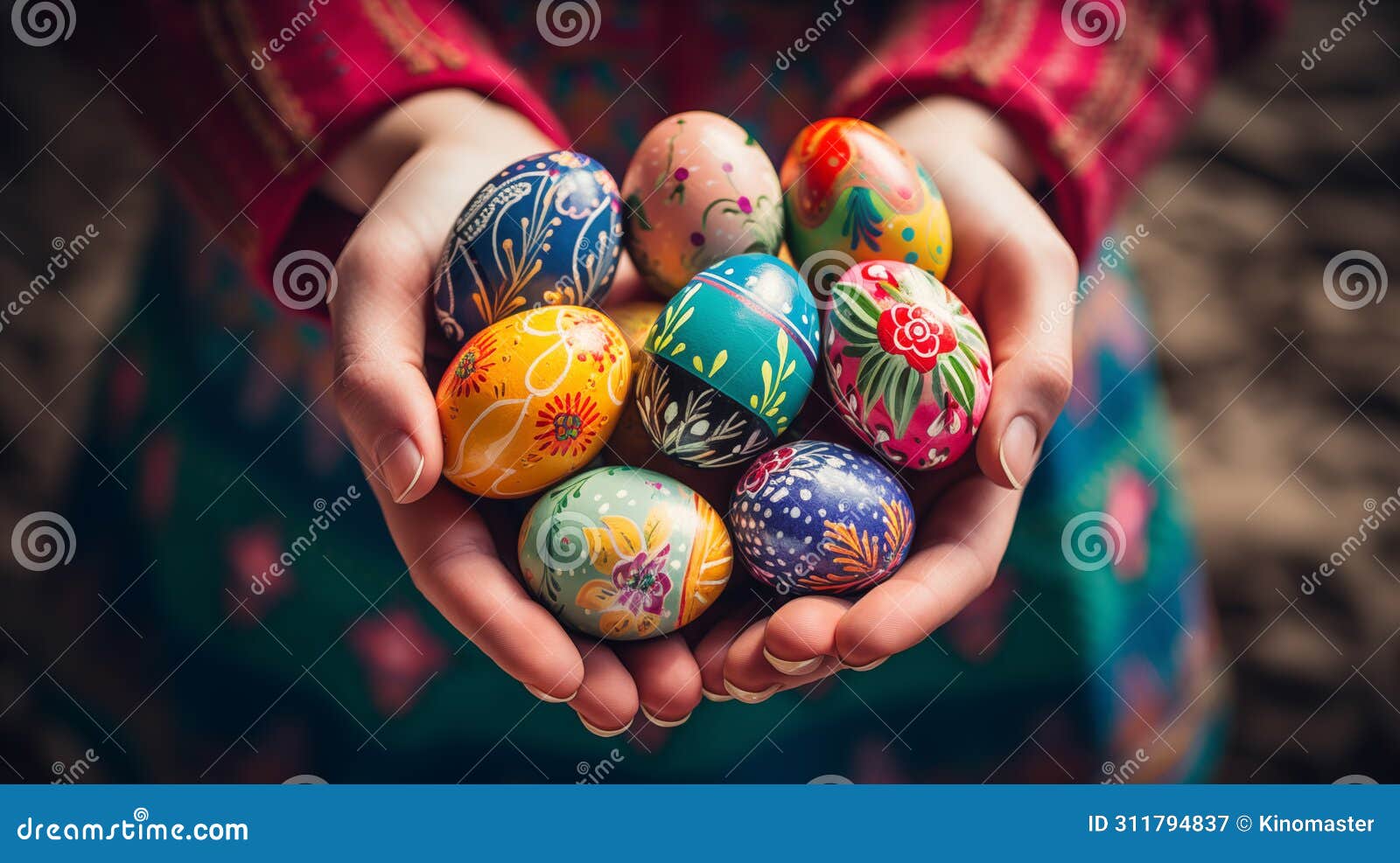 Handheld Wonders: a Collection of Hand-Painted Easter Eggs Generative ...