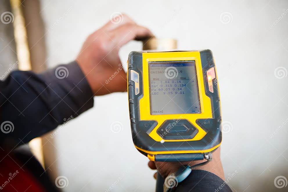 Handheld XRF Analyzer Spectrometer for Scrap Metal Stock Image - Image ...