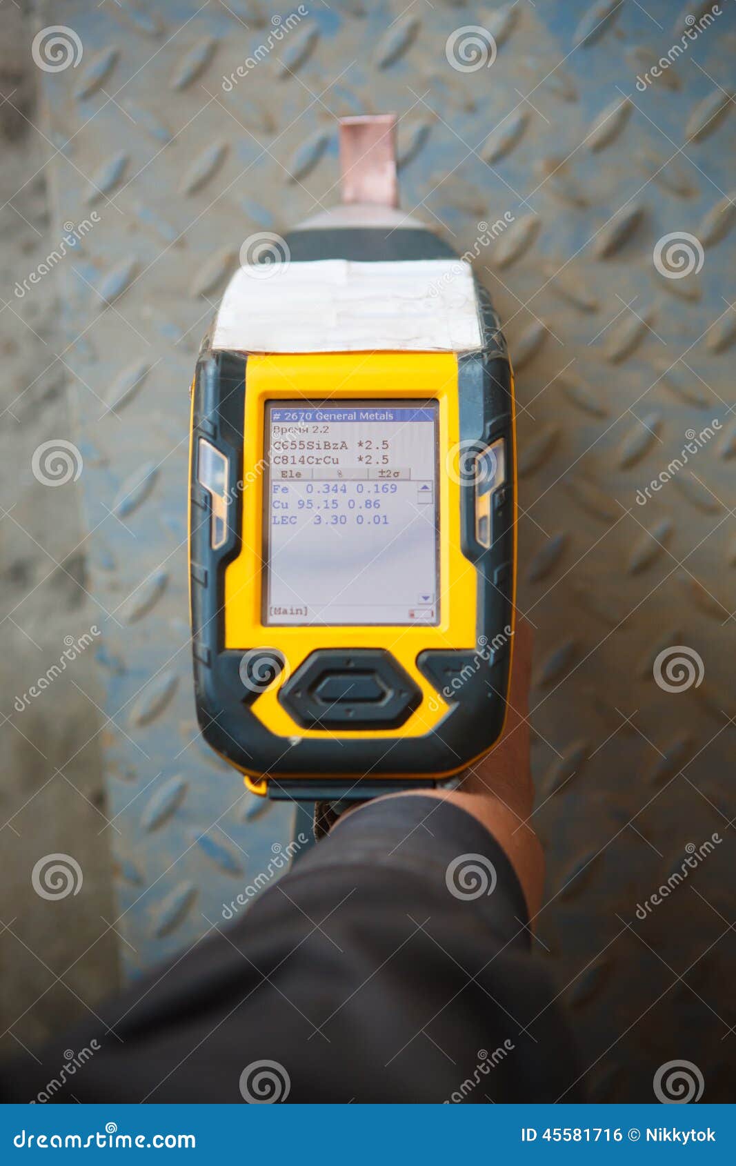 Handheld XRF Analyzer Spectrometer for Scrap Metal Stock Photo - Image ...