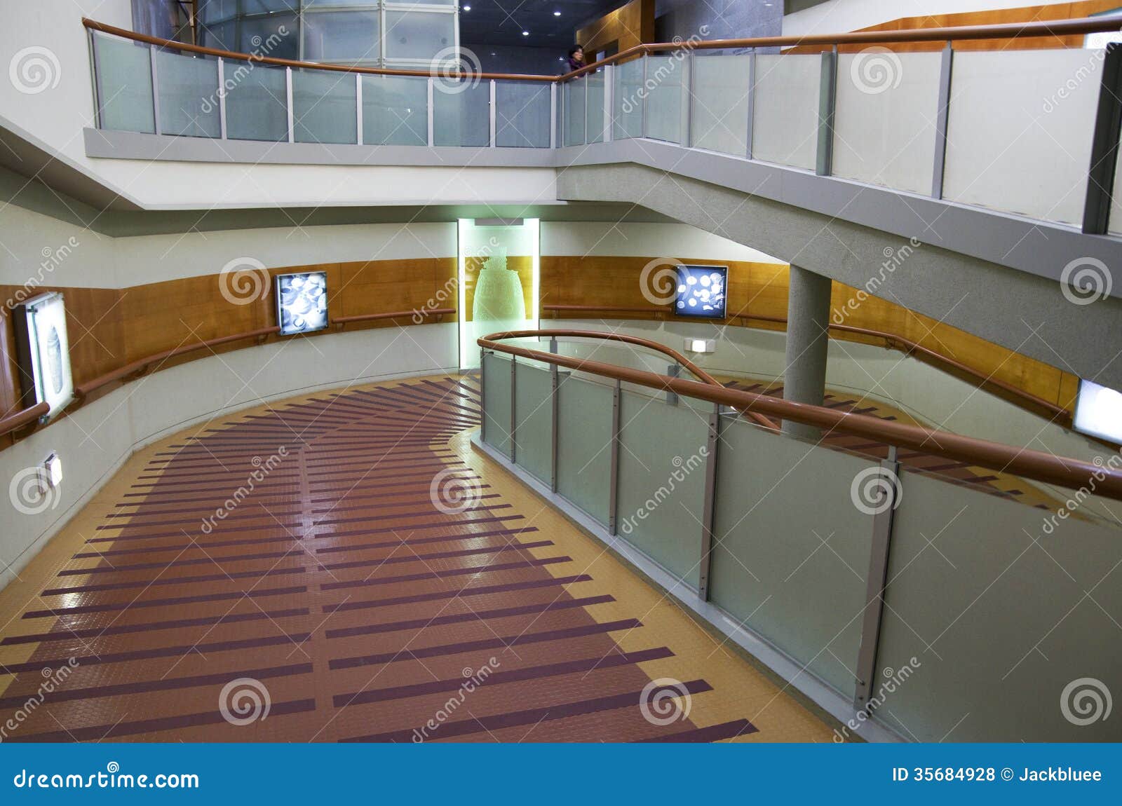 Handicap Accessible Stairway in Museum Editorial Stock Photo - Image of ...