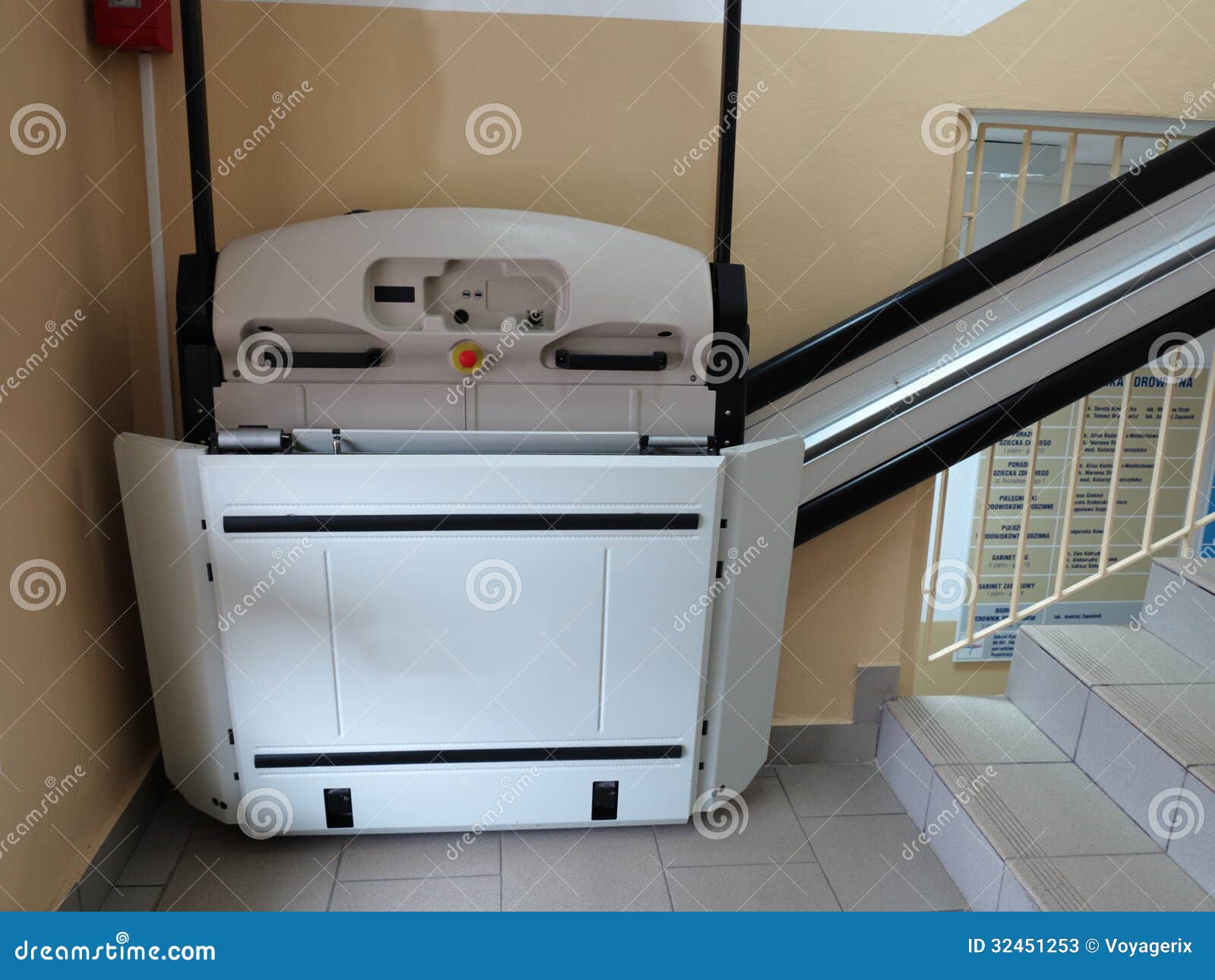 Handicap Lift, Elevator For Invalid Wheelchair Stock Photo ...