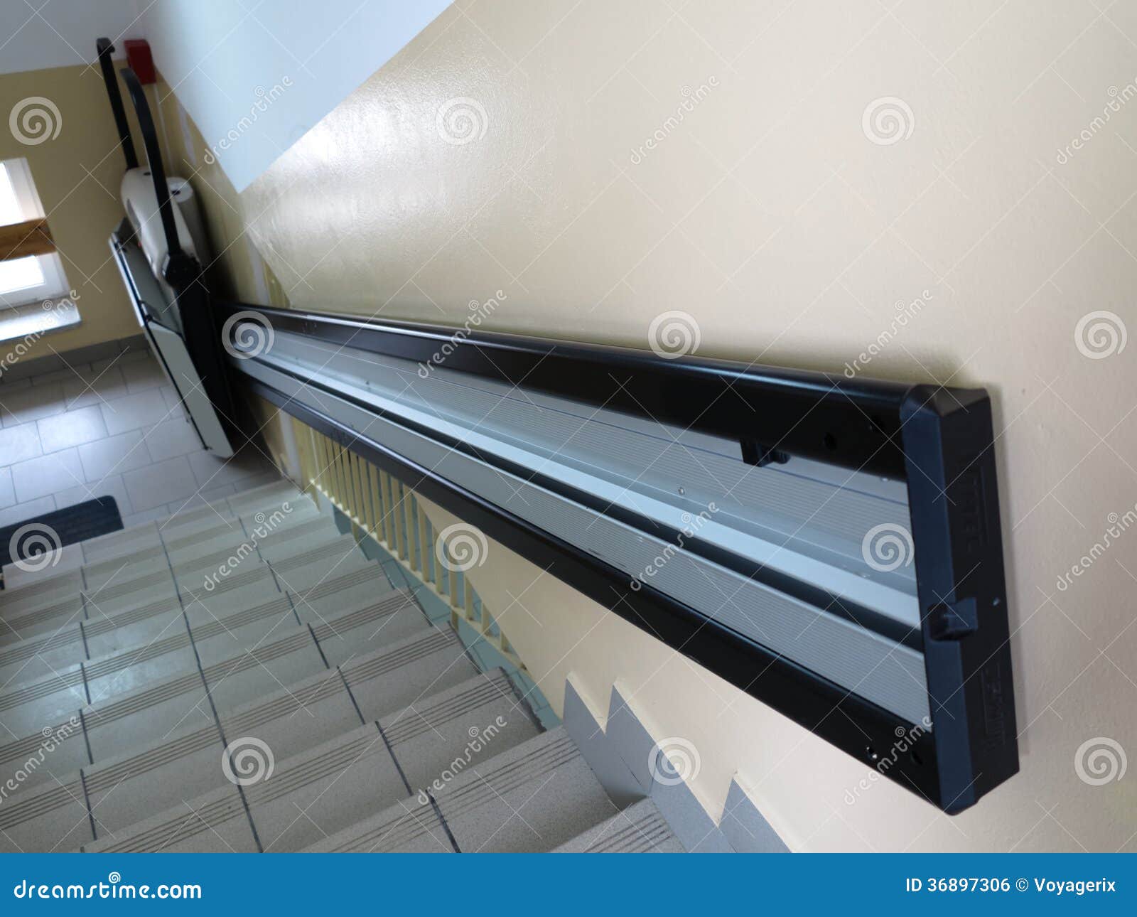 Handicap Lift, Elevator For Invalid Wheelchair Stock Photo ...