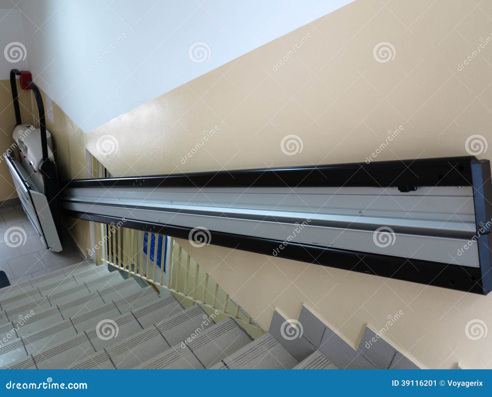 Handicap Lift, Elevator For Invalid Wheelchair Stock Photo ...