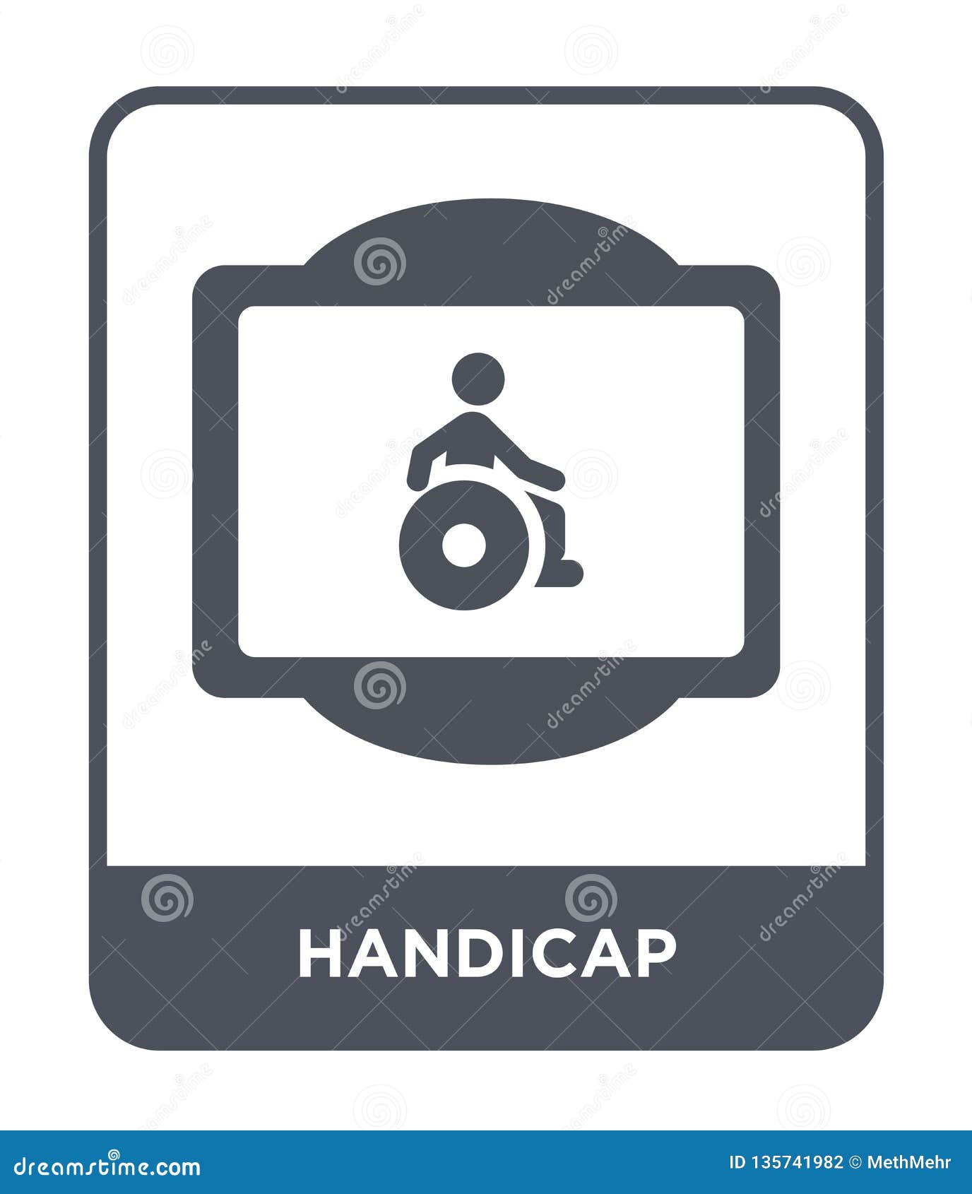 Handicap Icon in Trendy Design Style. Handicap Icon Isolated on White ...