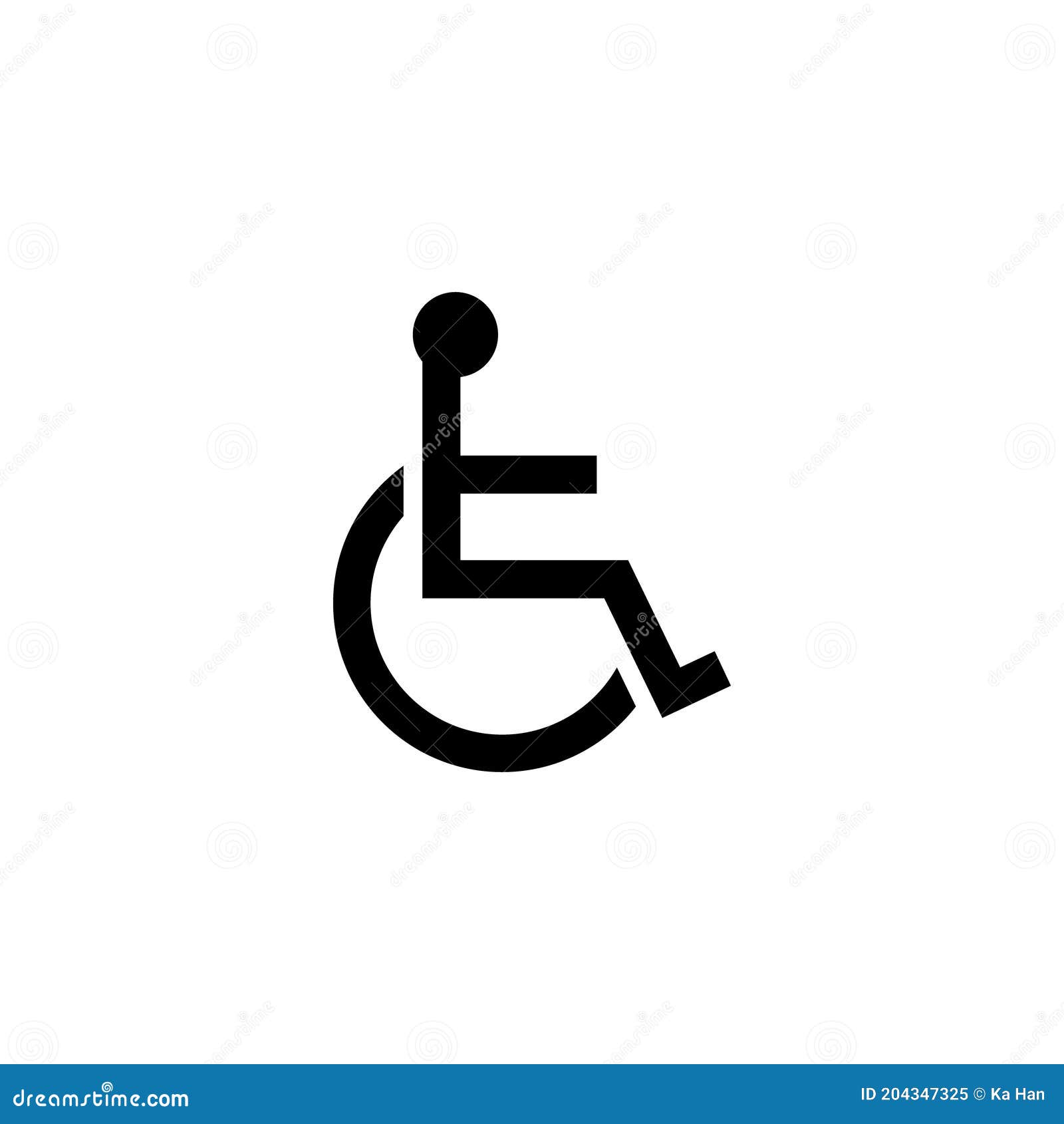 Handicap Icon Vector Isolated on White Background. Disabled Symbol Sign ...