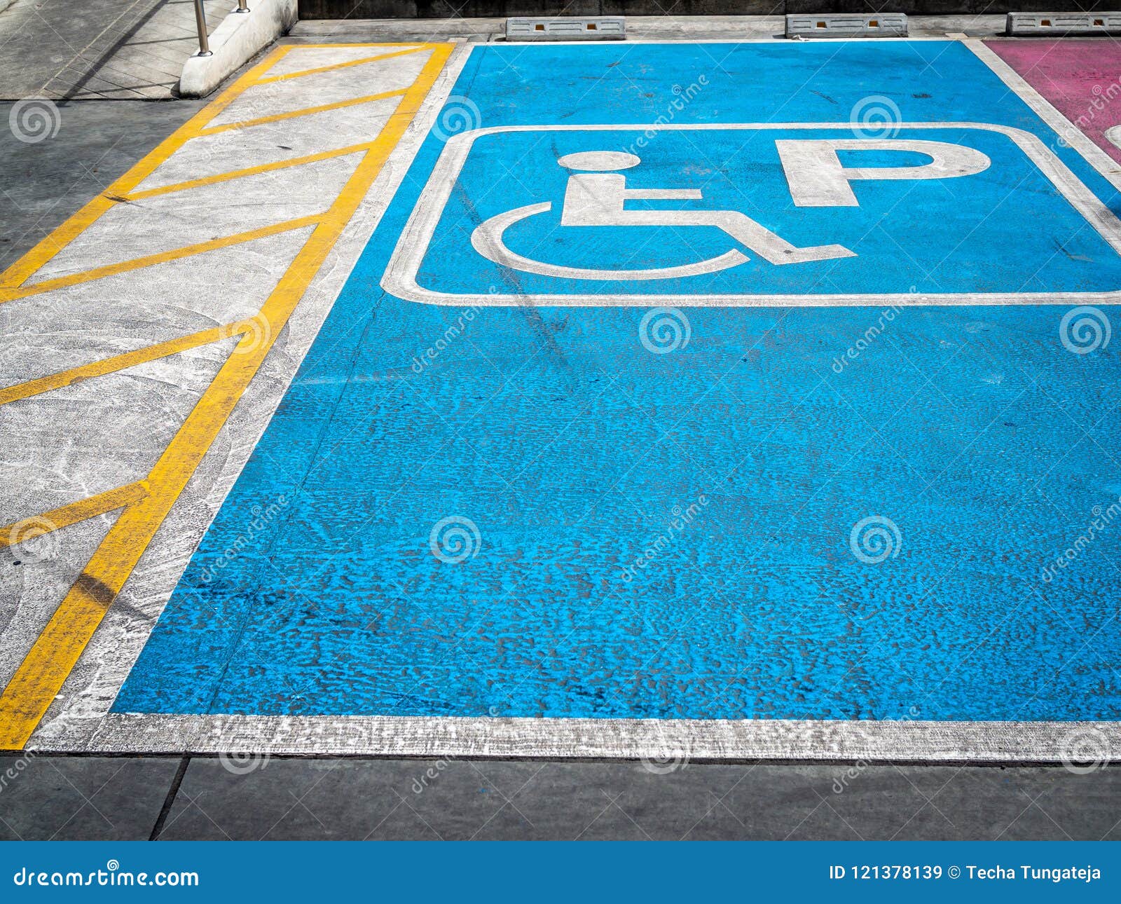 Handicap parking stock image. Image of grunge, line - 121378139