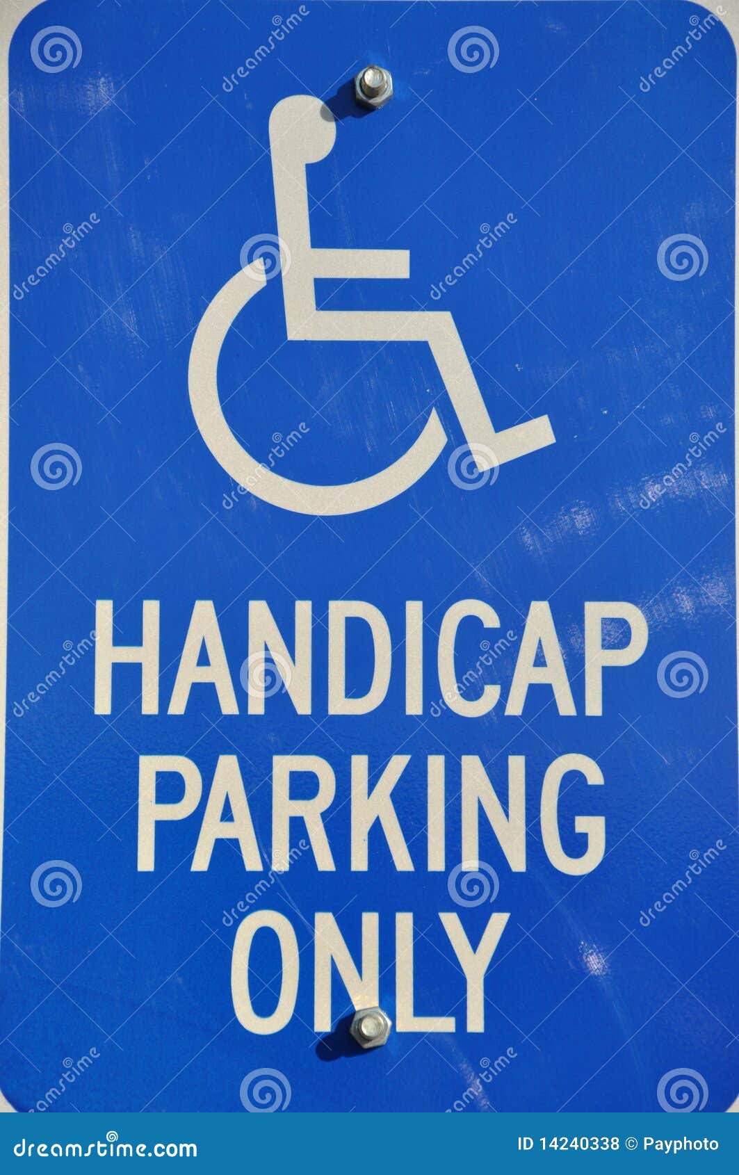 Handicap parking only sign stock photo. Image of sign - 14240338