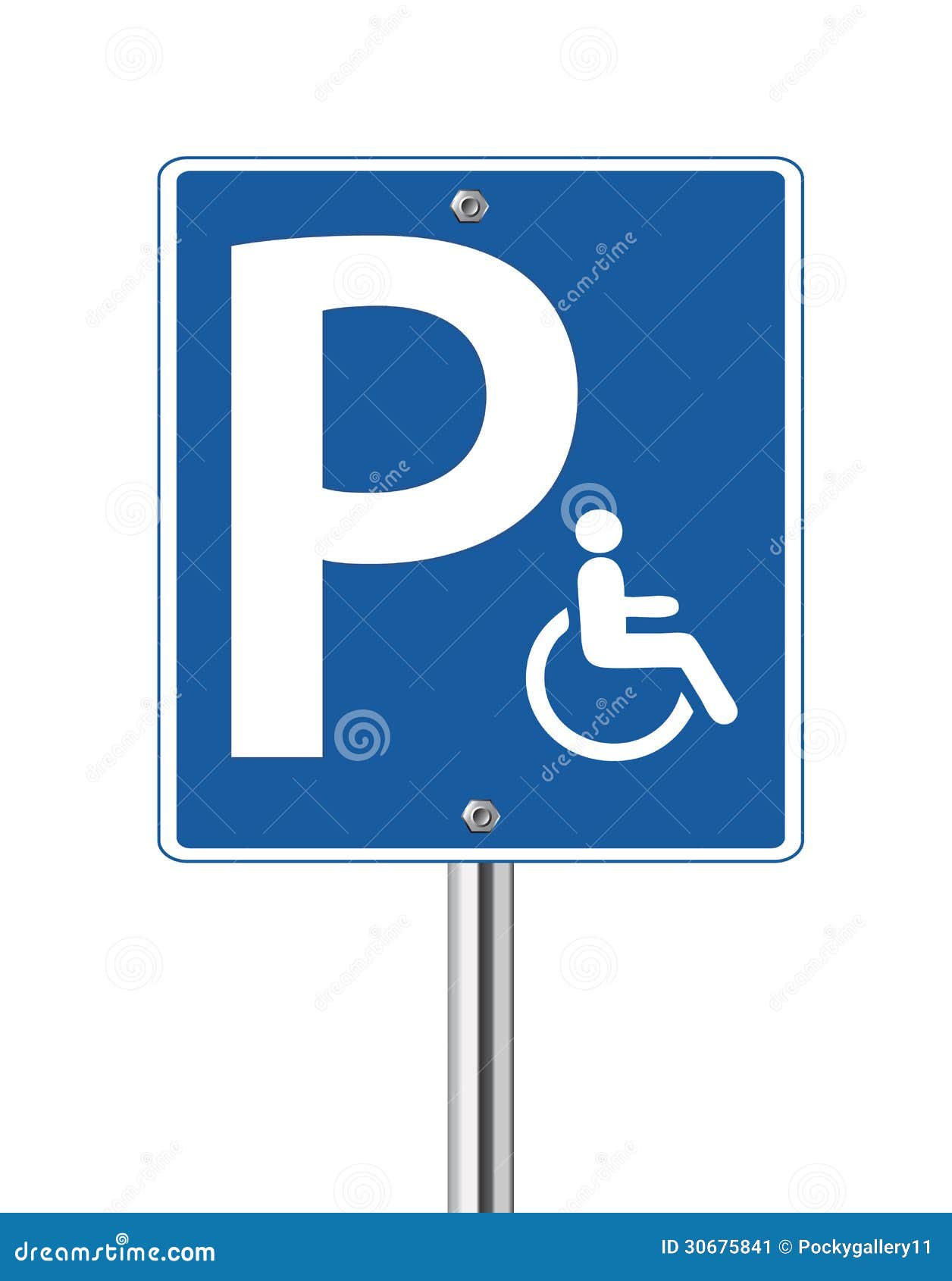Handicap Parking Traffic Sign Stock Vector - Illustration of ...