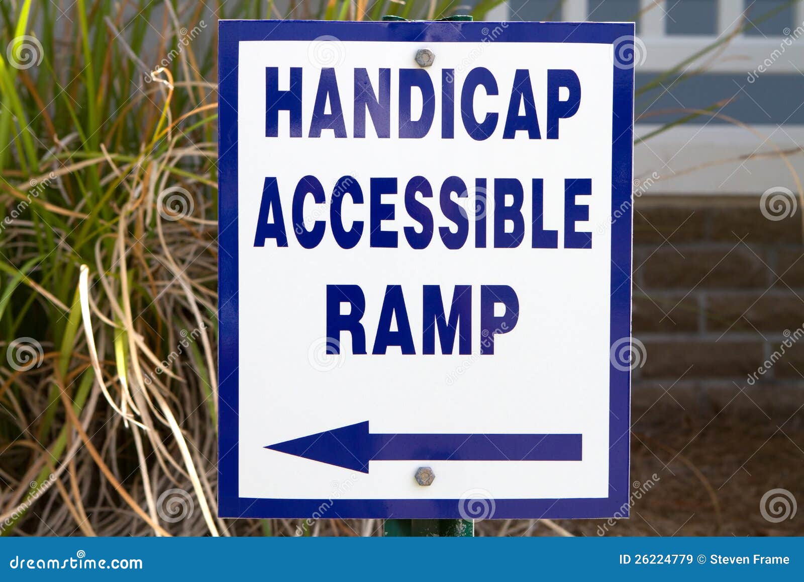 Handicap Ramp Sign stock image. Image of pointing, mobility - 26224779