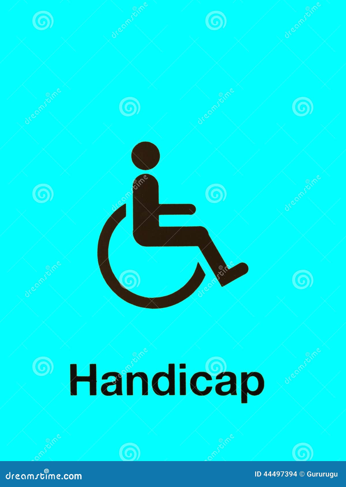 Handicap Sign Isolated on Blue Background Stock Illustration ...