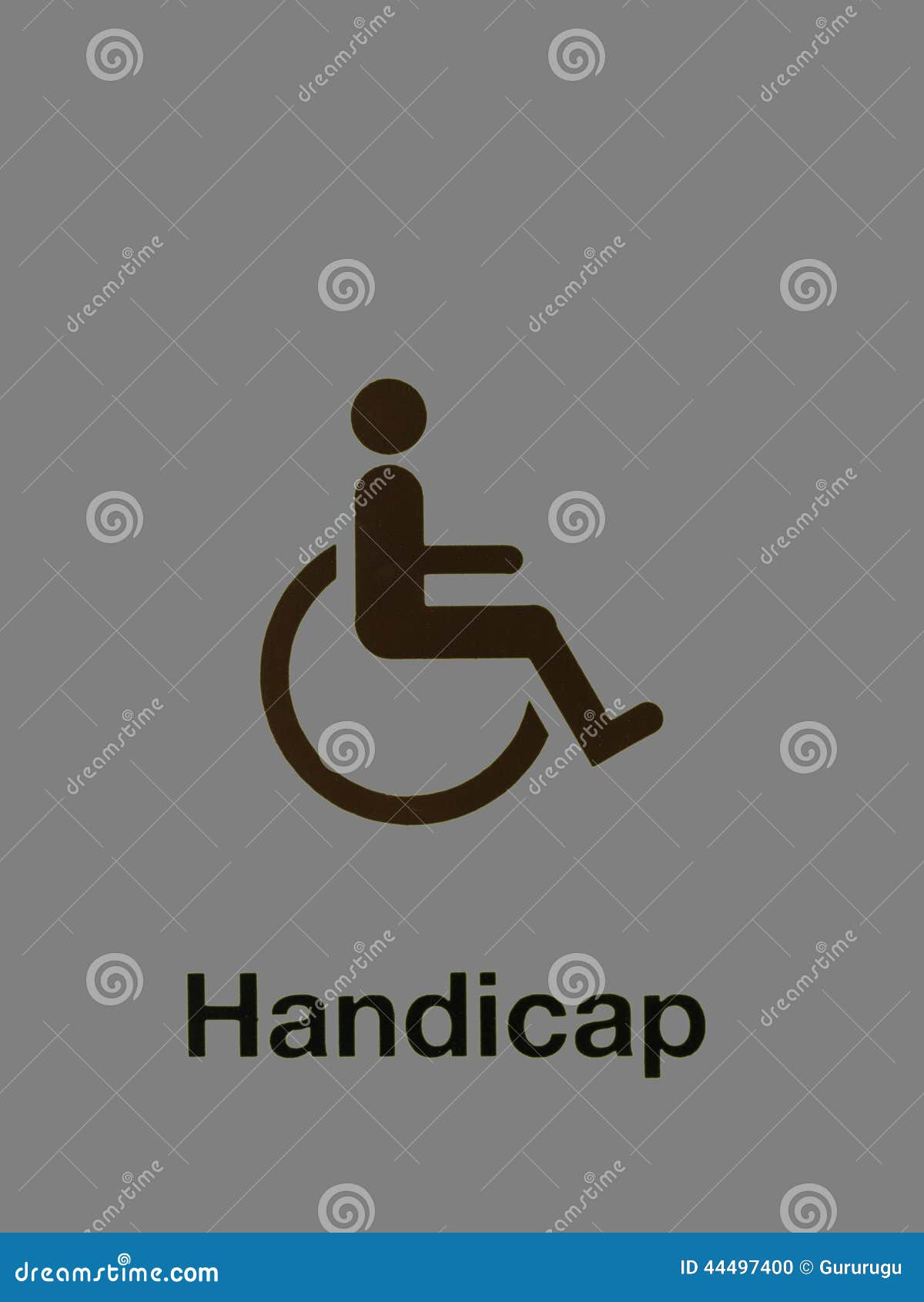 Handicap Sign Isolated on Grey Background Stock Illustration ...