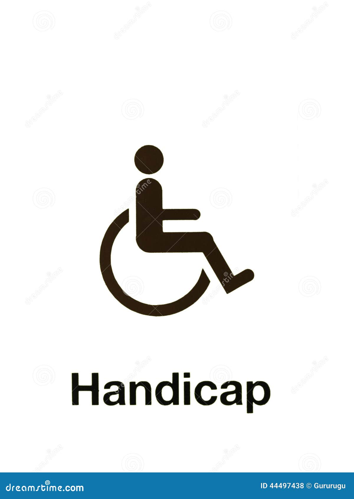 Handicap Sign Isolated on White Background Stock Illustration ...