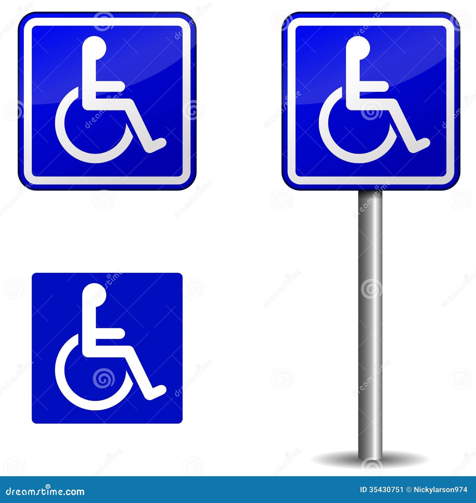 Handicap sign stock vector. Illustration of road, equipment - 35430751