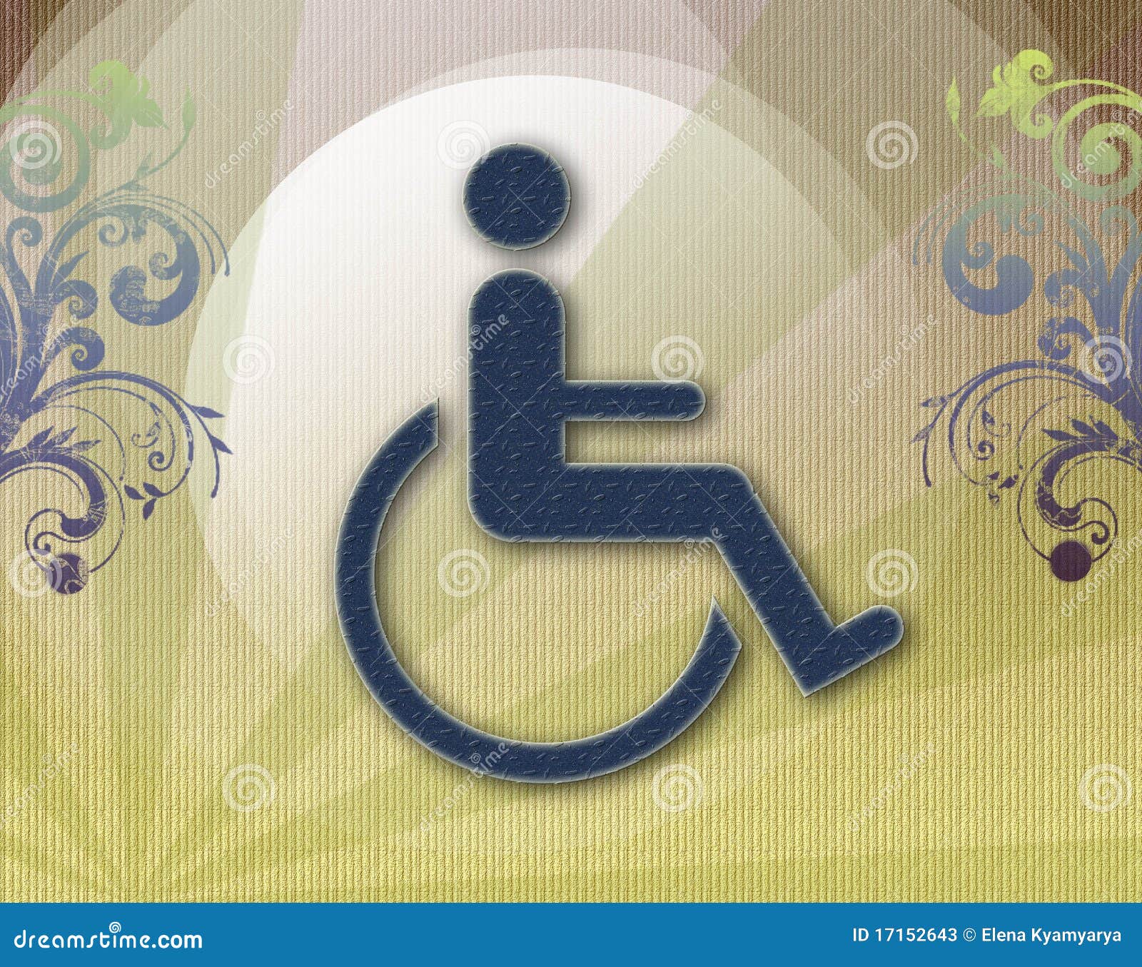 Handicap Symbol of Accessibility,retro Background Stock Illustration ...