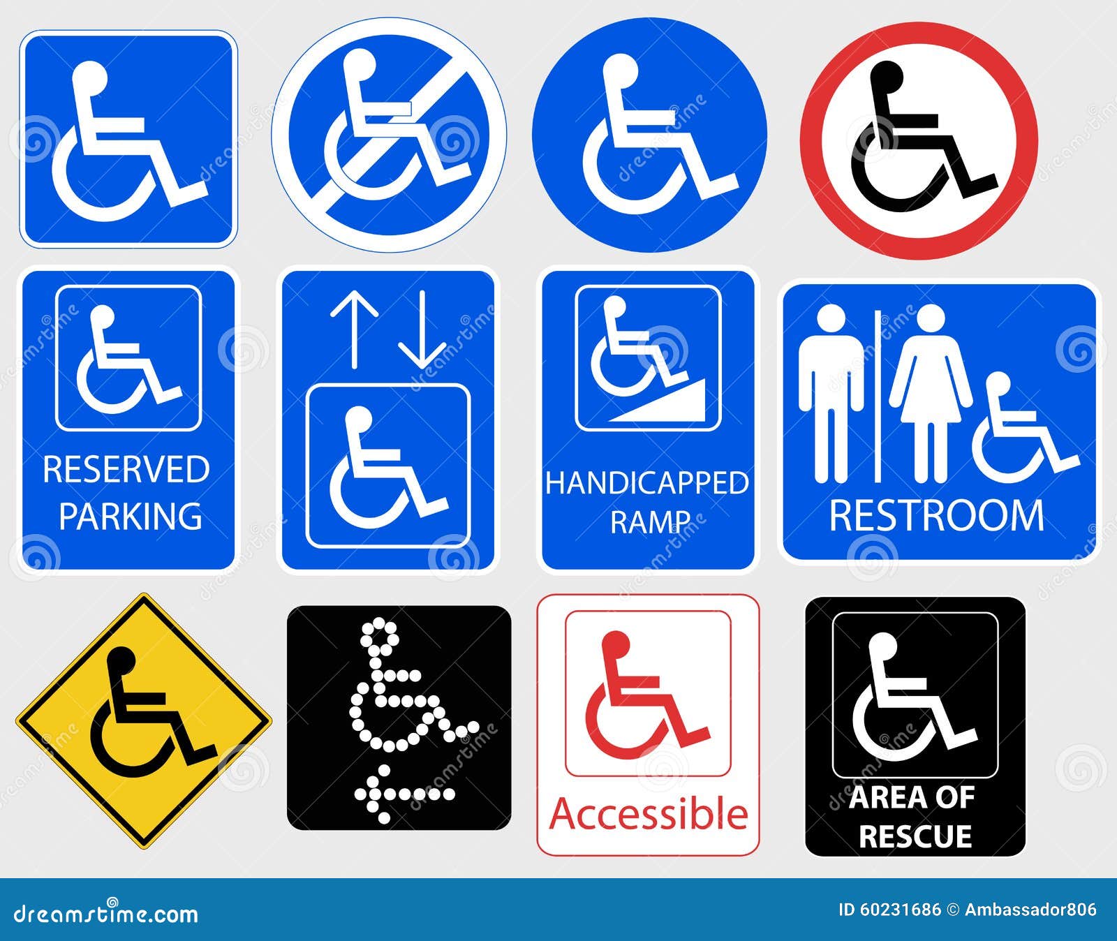 Handicap Symbol Graphic - Vector Illustration Stock Vector ...