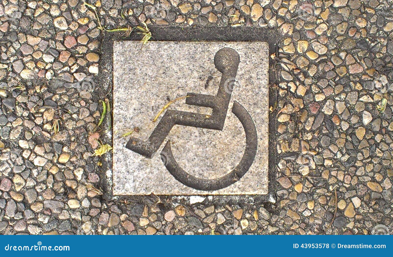 Handicap tile in ground stock photo. Image of sign, park - 43953578