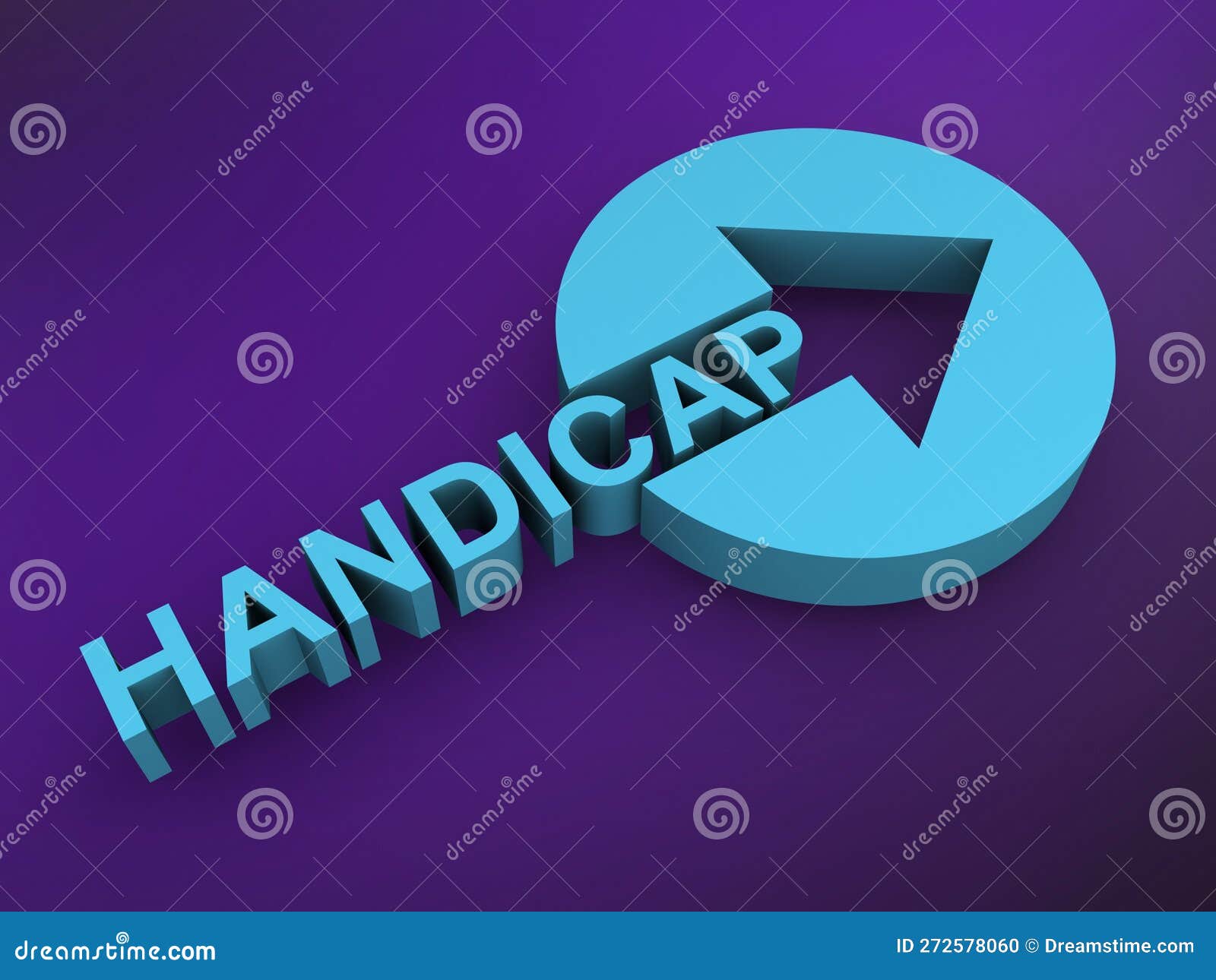 Handicap word on purple stock illustration. Illustration of font ...