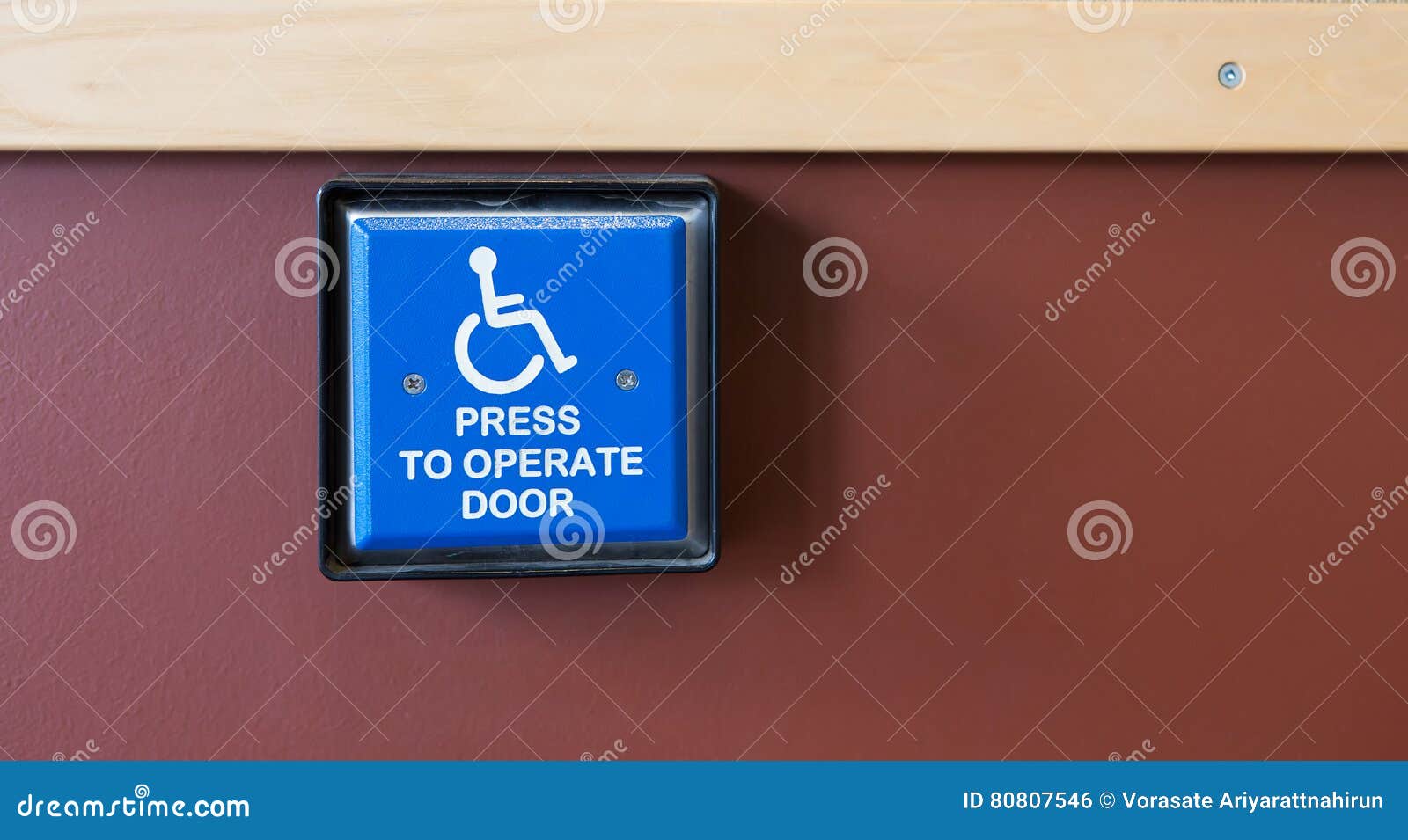 Handicapped Access Entrance Pad on a Wall. Stock Photo - Image of door ...