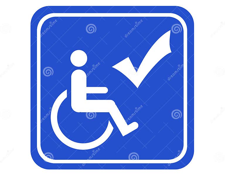 Handicapped accessible stock illustration. Illustration of signboard ...