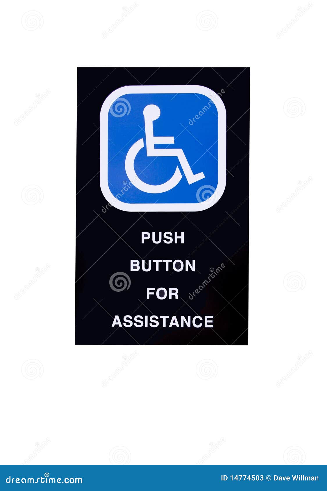 Handicapped Assistance Sign Isolated Stock Image - Image of sign ...