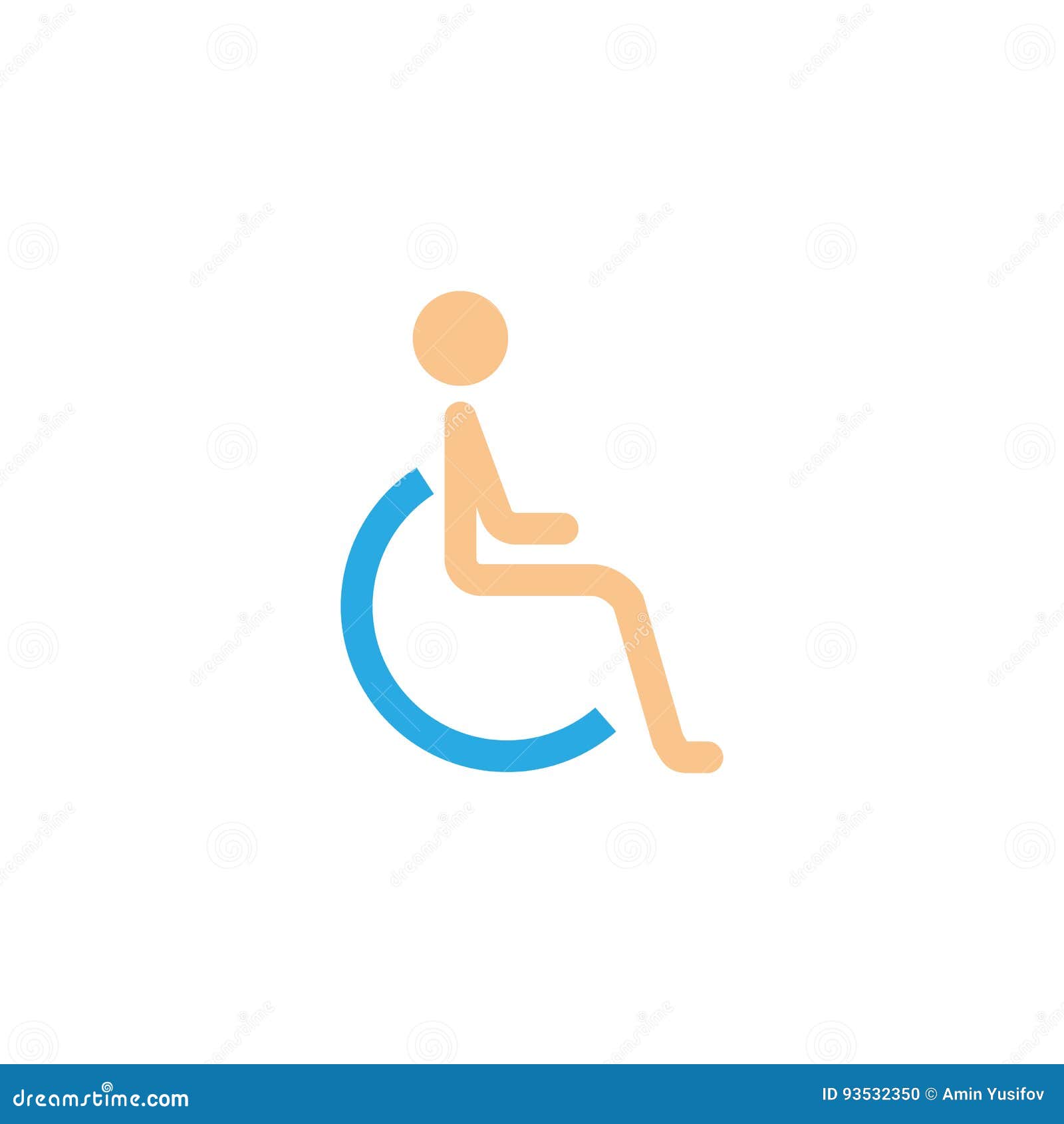 Handicapped and Invalid Solid Icon Stock Vector - Illustration of ...