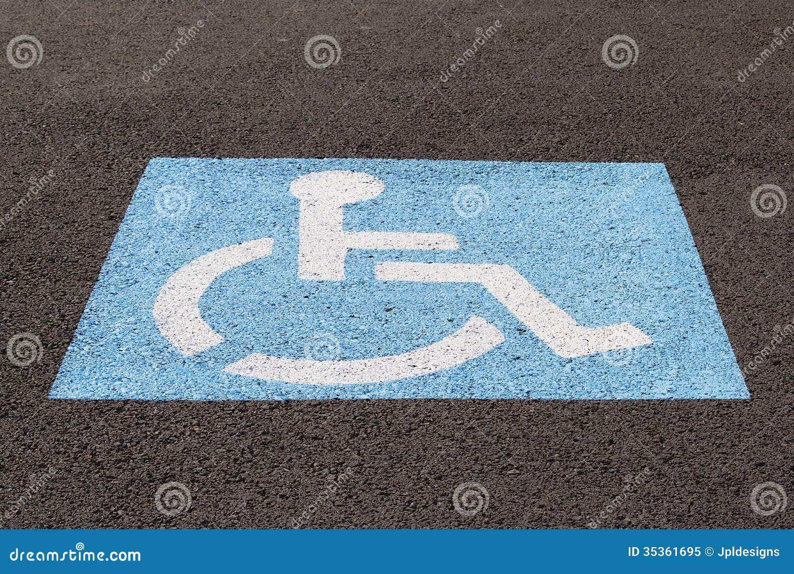 Handicapped Parking Space Closeup Stock Image - Image of access ...