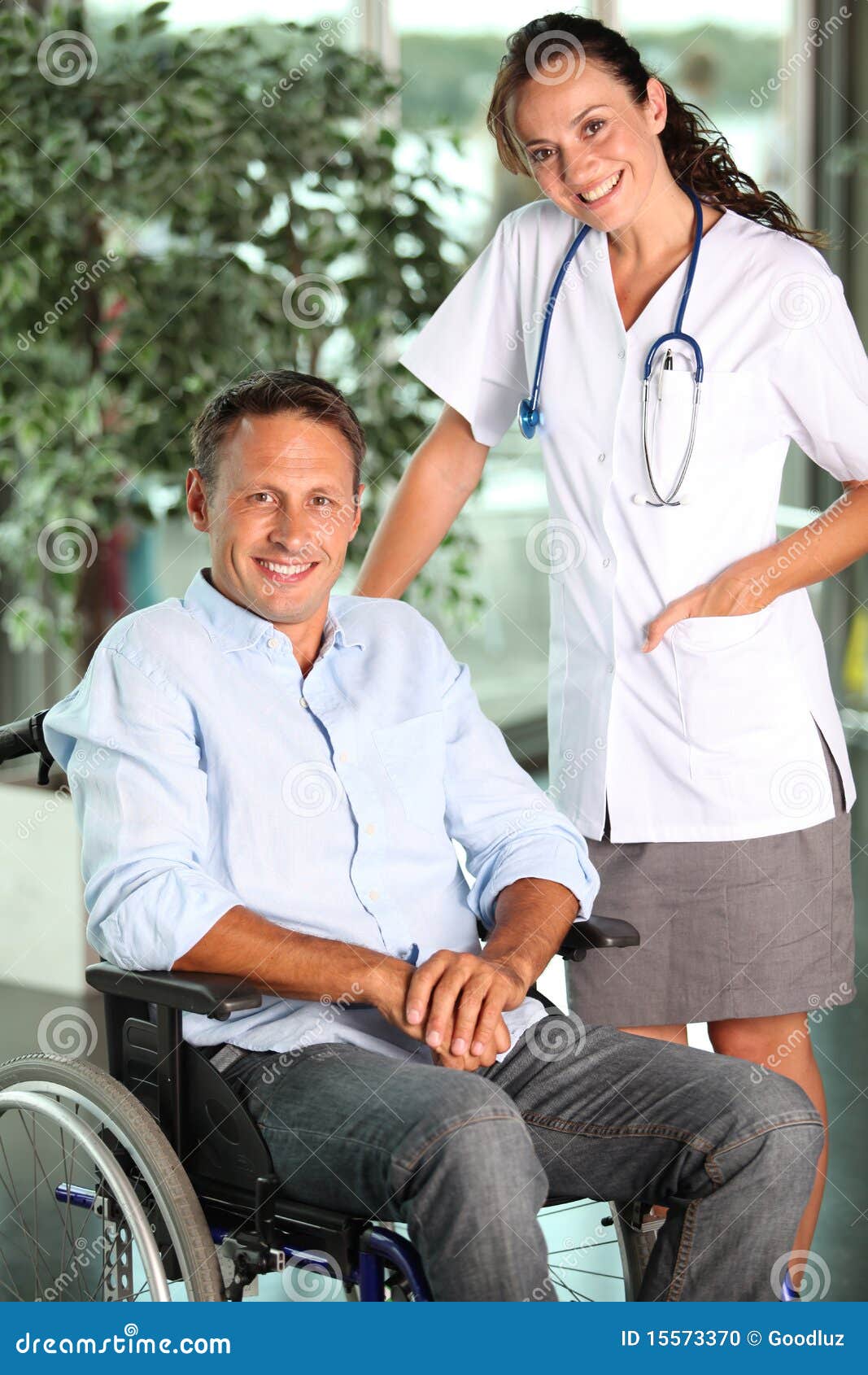 Handicapped Person with Doctor Stock Photo - Image of room, portrait ...