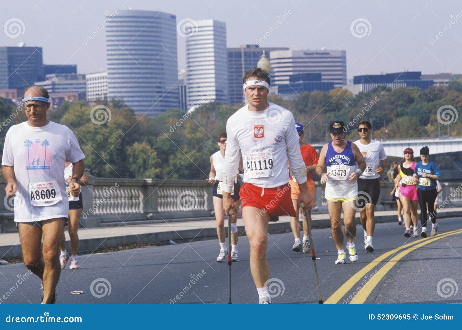 Handicapped Runners Participating in Marathon Run, Washington, DC ...