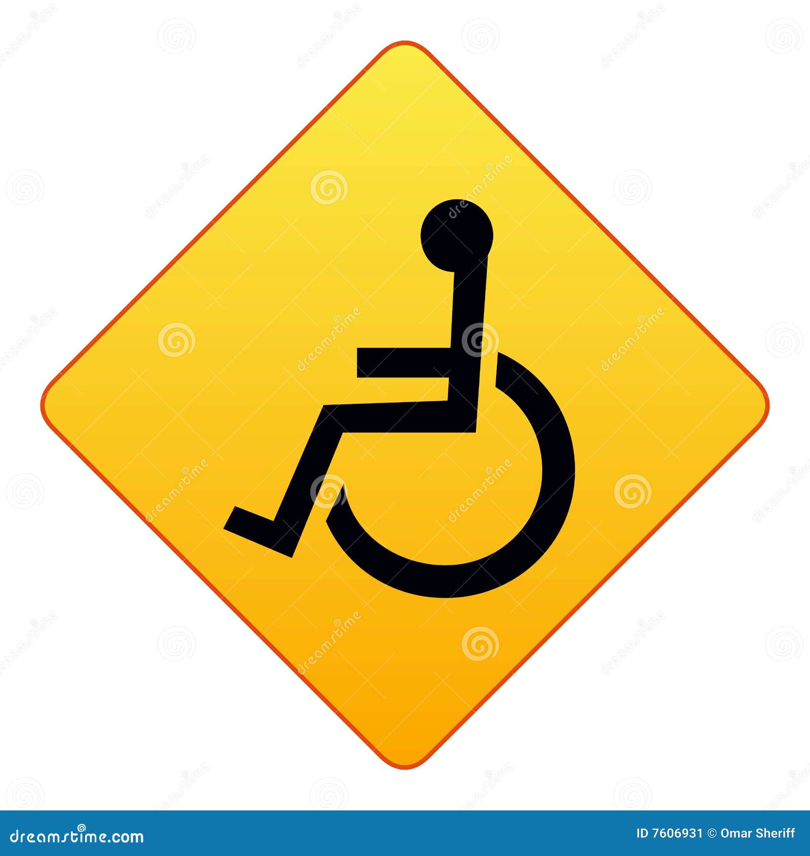 Handicapped sign stock illustration. Illustration of symbol - 7606931