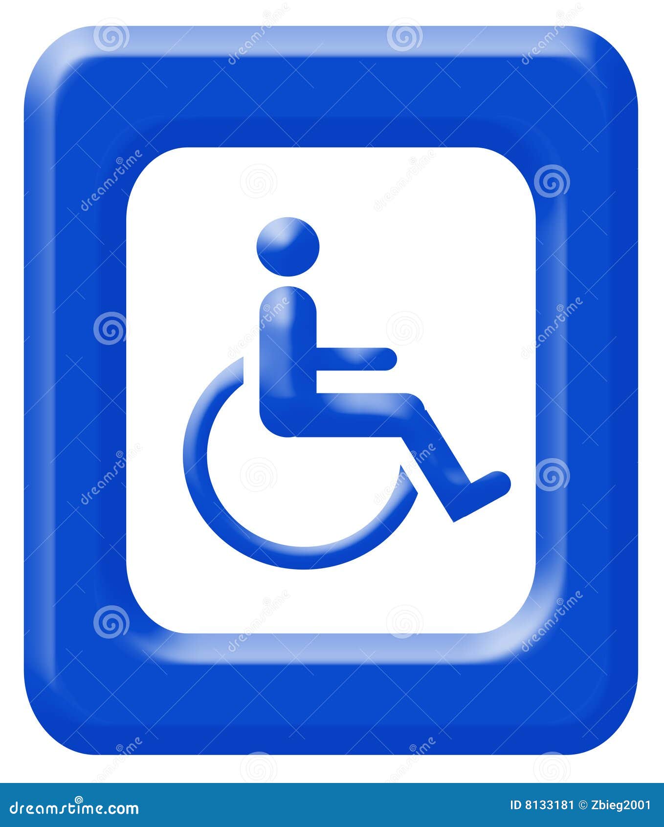 Handicapped sign stock illustration. Illustration of symbol - 8133181
