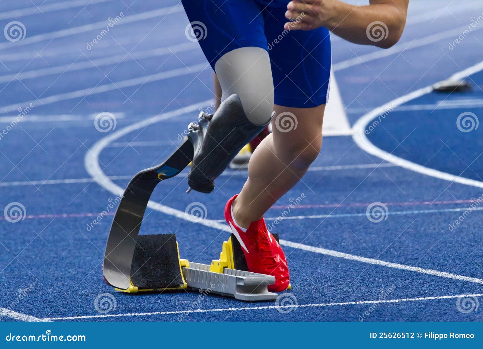 Handicapped sprinter stock photo. Image of line, handicap - 25626512