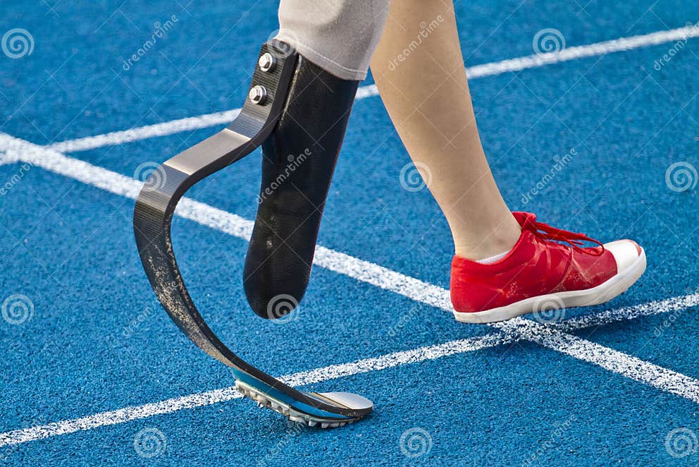 Handicapped Sprinter Walking Stock Photo - Image of running, line: 26140864