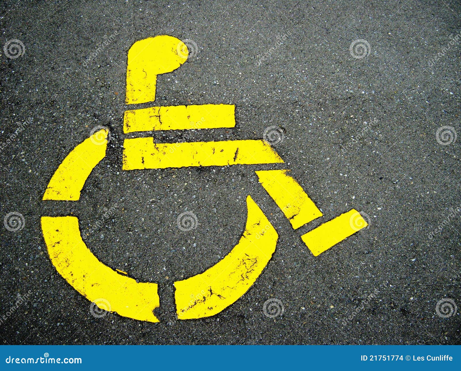 Handicapped Symbol Painted On A Parking Spot Royalty-Free Stock Photo ...