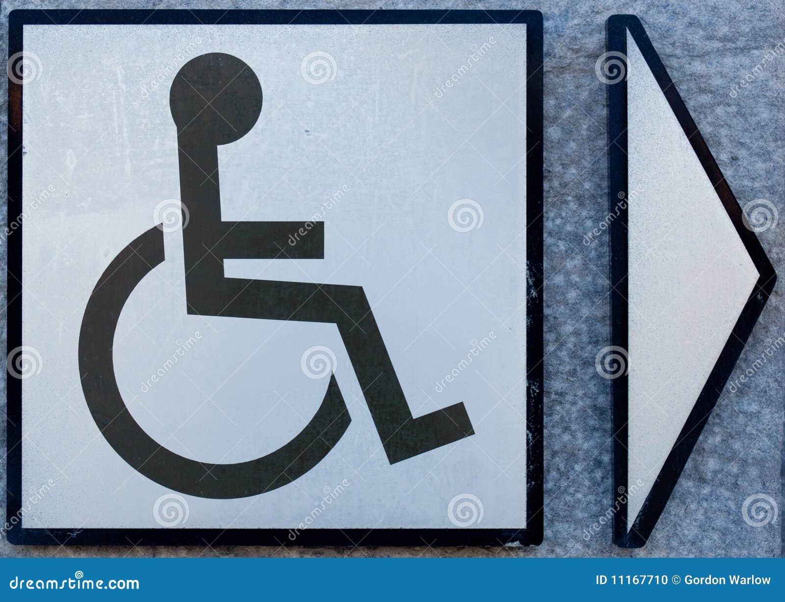 Handicapped Symbol with Arrow Stock Photo - Image of help, disable ...