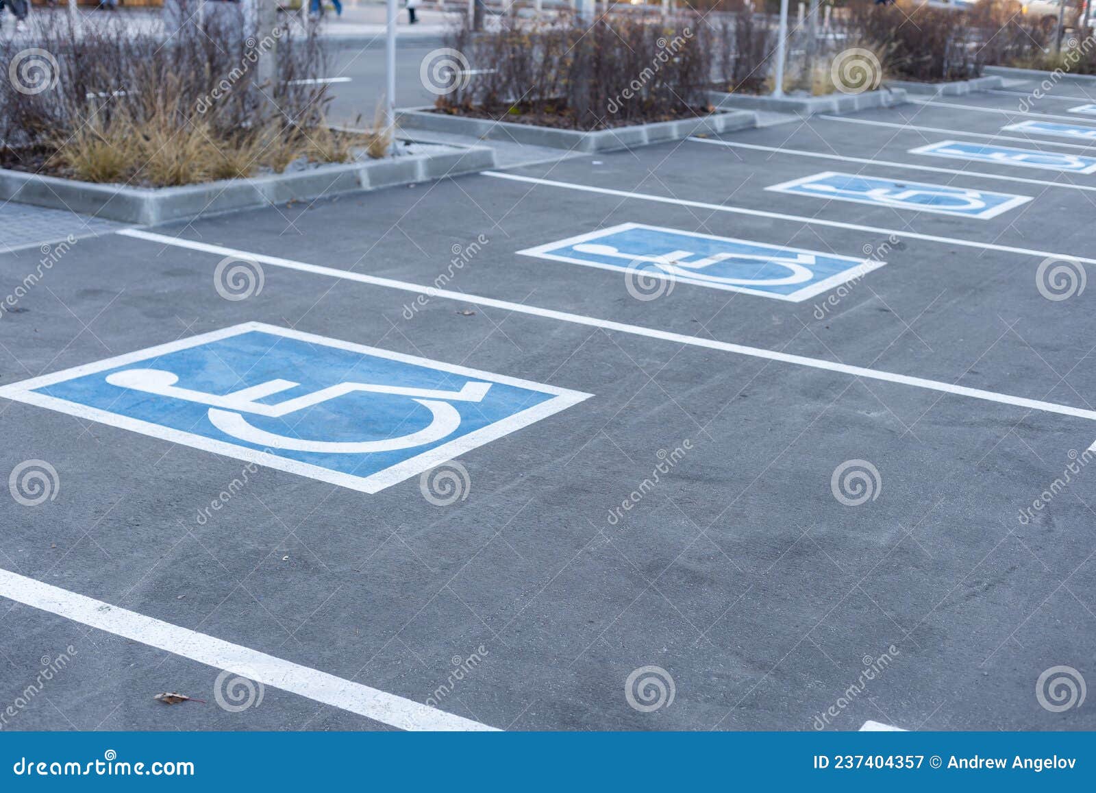 Handicapped Symbol Painted on a Parking Spot Stock Image - Image of ...