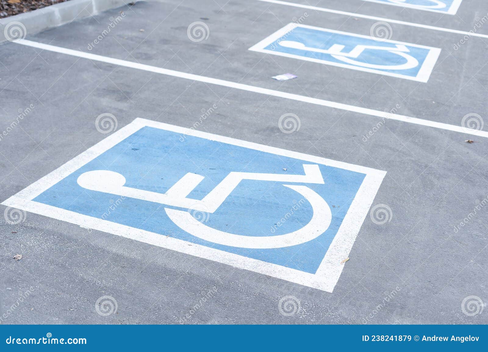 Handicapped Symbol Painted on a Parking Spot Stock Image - Image of ...