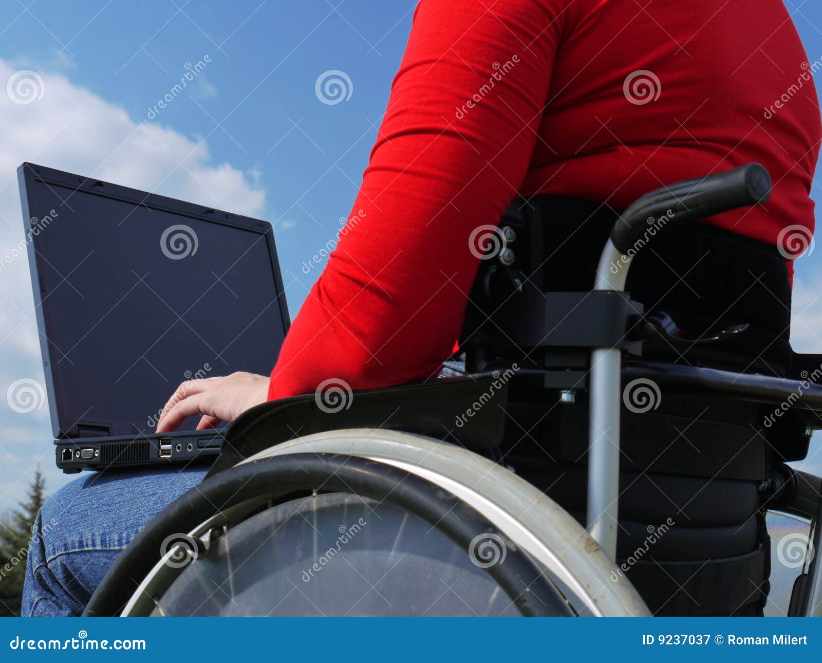 Handicapped Woman with Laptop Stock Image - Image of girl, healthcare ...