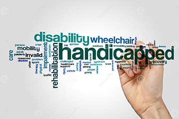 Handicapped Word Cloud Concept Stock Illustration - Illustration of ...
